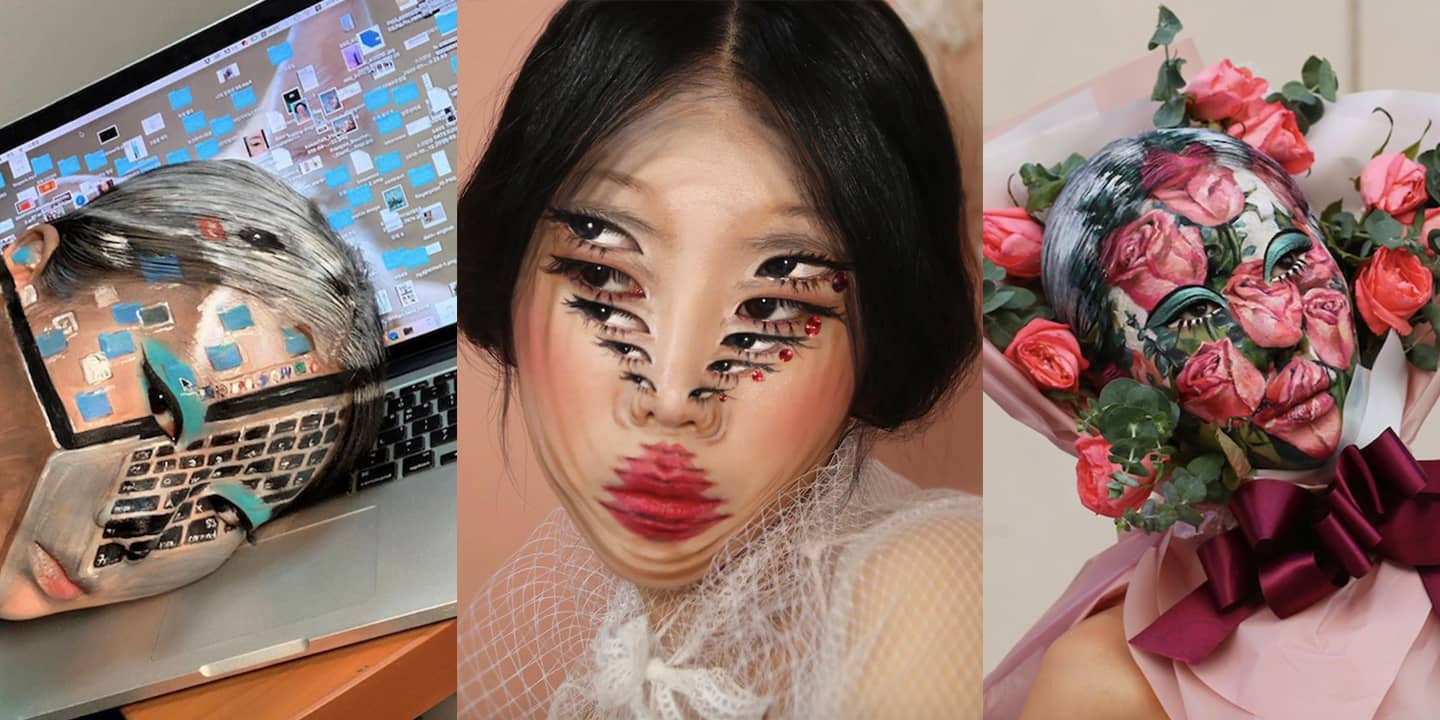 This Korean Makeup Artist Creates Jaw-Dropping Illusion Artwork On ...