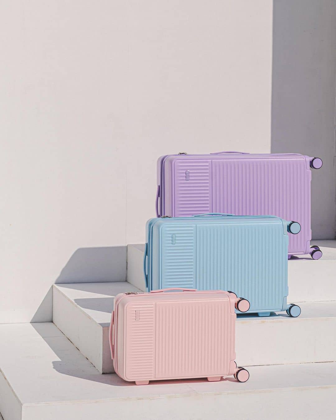 Travel In Style With This Lightweight Pastel Luggage That Won’t Break ...