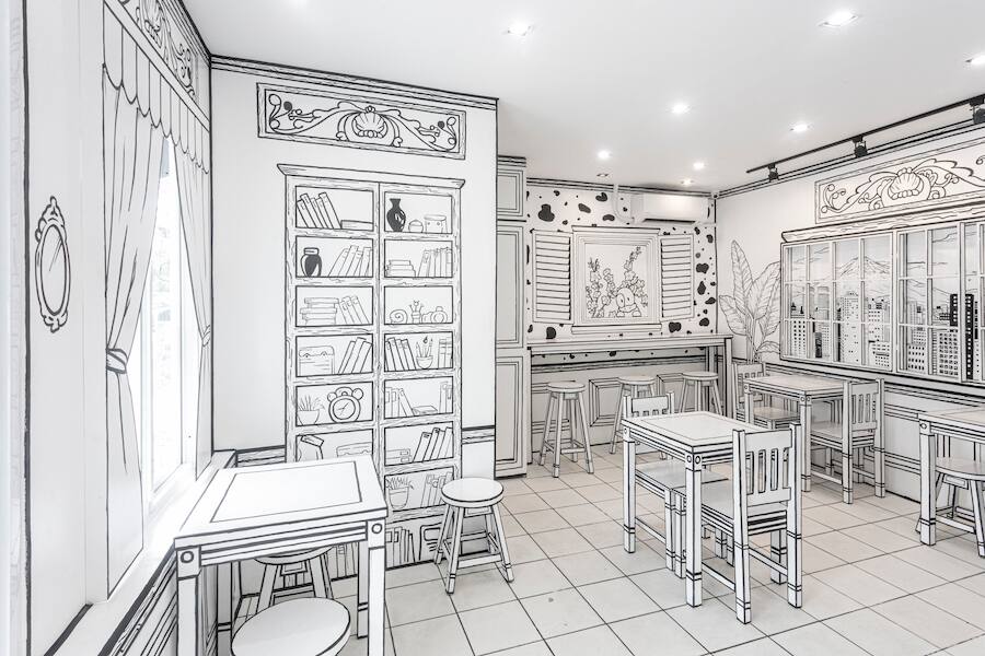 Step Into A 2D Sketch When You Visit This Milk Tea Bar | Metro.Style