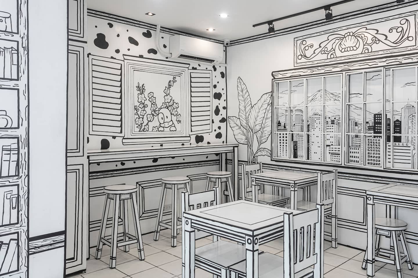 Step Into A 2D Sketch When You Visit This Milk Tea Bar | Metro.Style